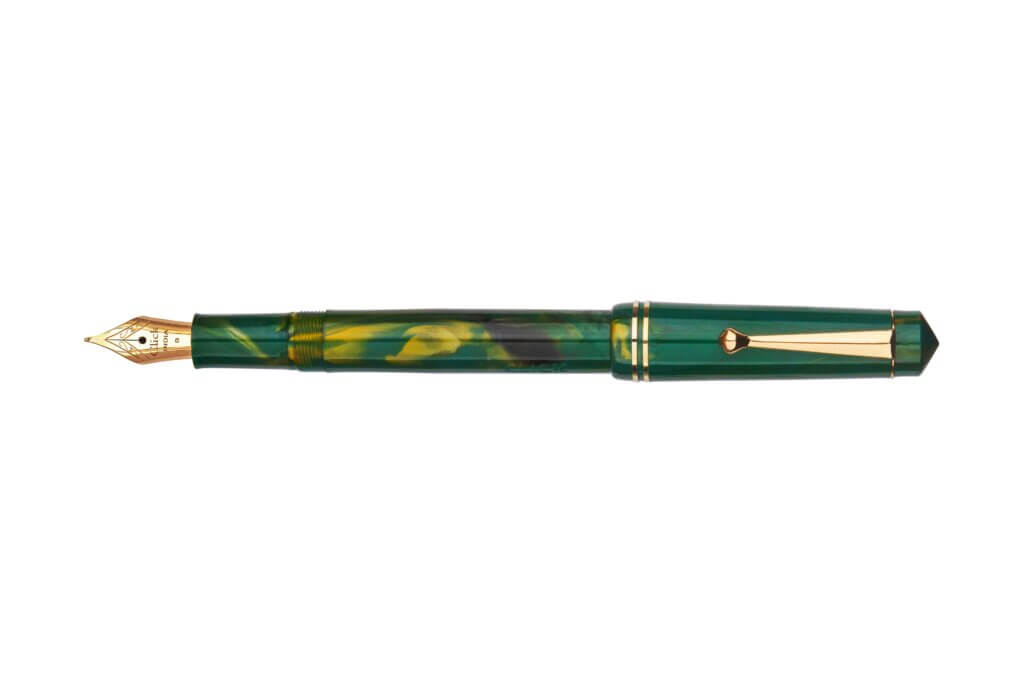 Click Aristocrat Fountain Pen Marble Green GT - CLICK Pens