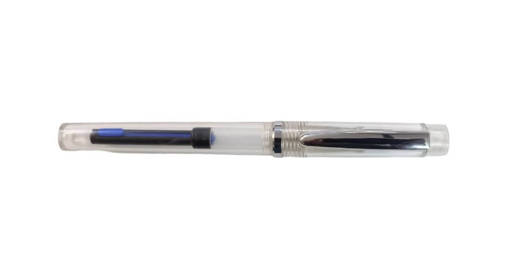 Click Student Fountain Pen Chrome Trims Demonstrator - CLICK Pens